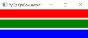 PyQt QVBoxLayout