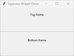 Tkinter Separator Widget