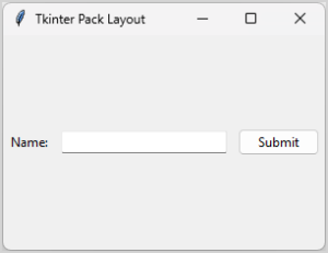 Tkinter Pack